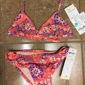 Roxy | Swim | Nwt Girls Roxy Miles Away Bikini Set | Poshmark